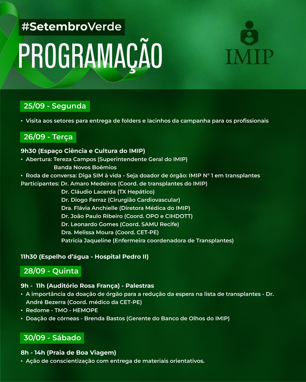 Imip | No mês de incentivo à doação de órgãos, IMIP ultrapassa marca ...